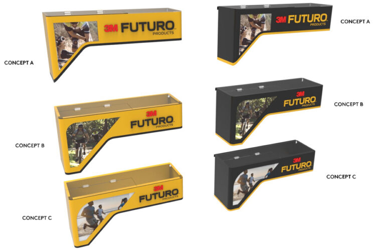 POS Product Display with Upsell Guide for Futuro by 3M