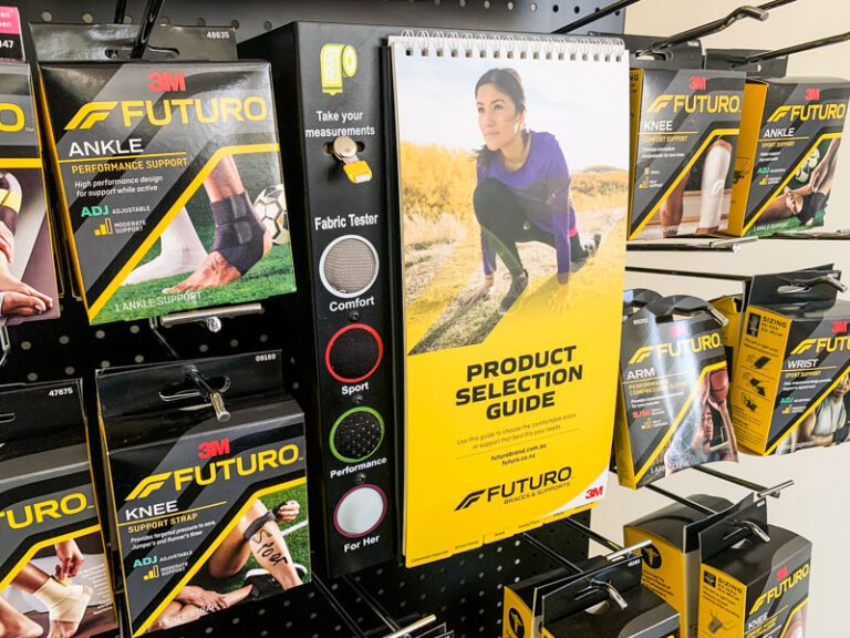 POS Product Display with Upsell Guide for Futuro by 3M