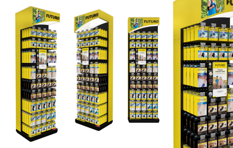 POS Product Display with Upsell Guide for Futuro by 3M