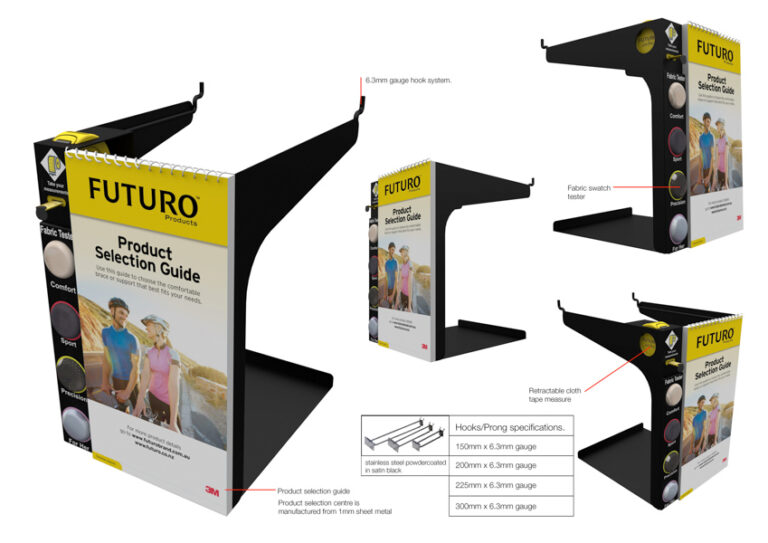 POS Product Display with Upsell Guide for Futuro by 3M