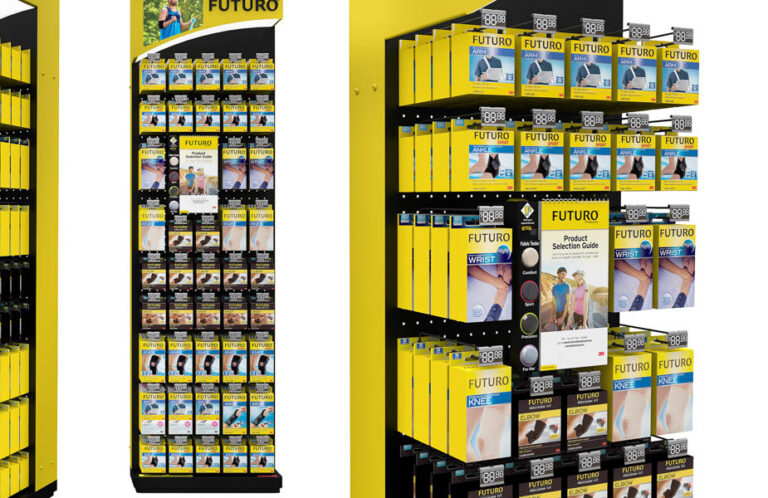 POS Product Display with Upsell Guide for Futuro by 3M