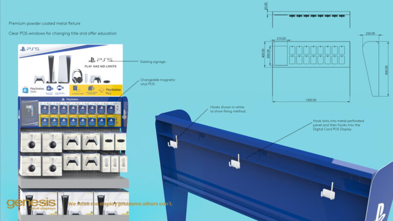 Hangsell POS Display Ideas for brand blocking prepaid cards