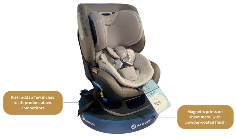 Maxi-Cosi car seat custom designed point of sale display