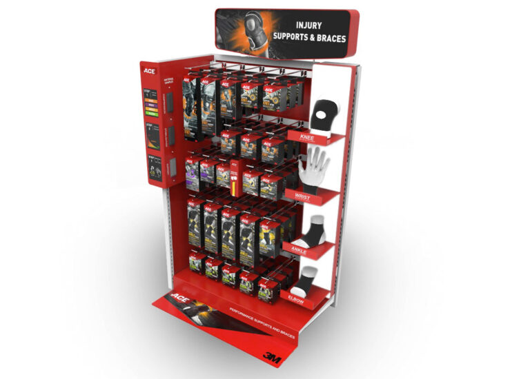 POS Product Display with Upsell Guide for Futuro by 3M